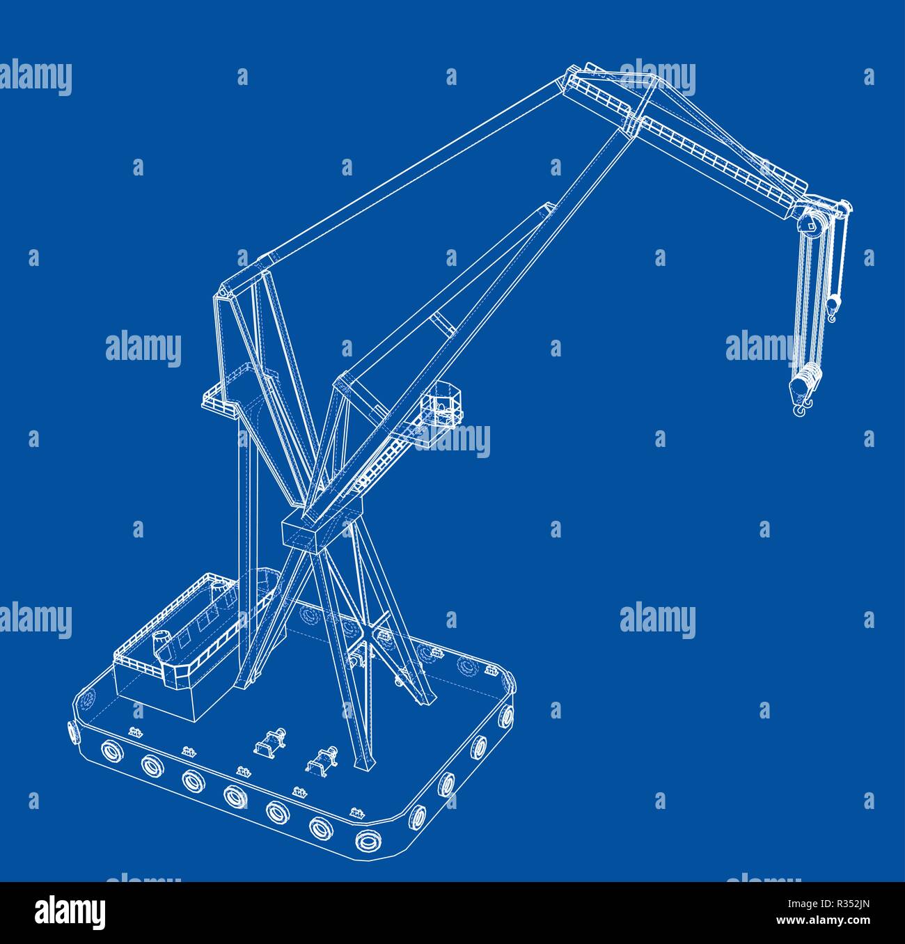 Floating crane. Vector Stock Vector Image & Art - Alamy