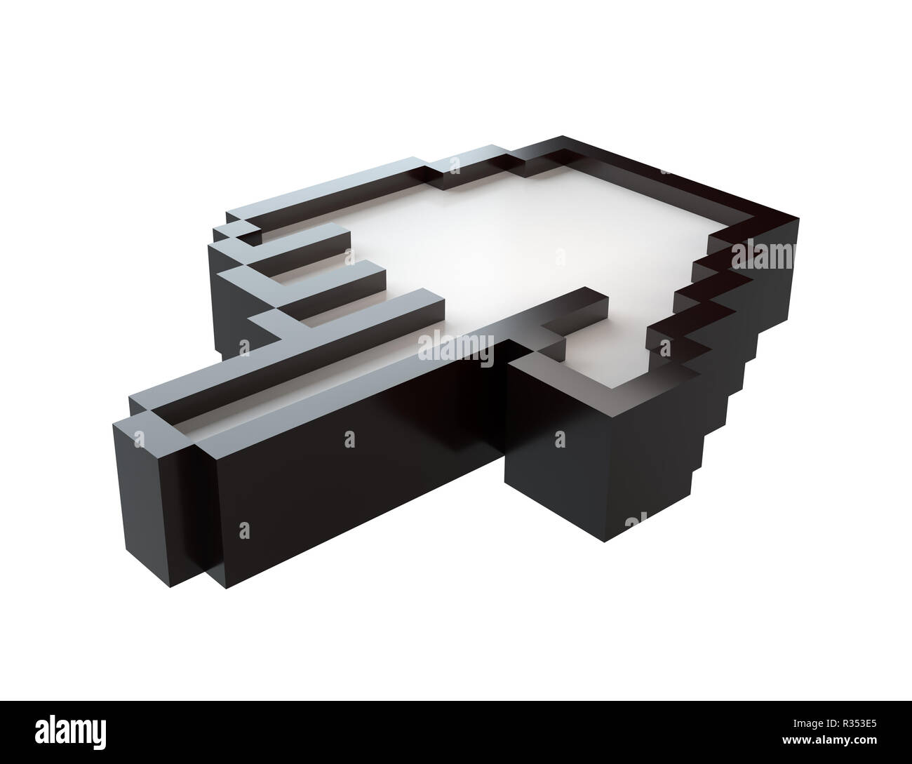 Stylized hand pointer. Isolated render Stock Photo - Alamy