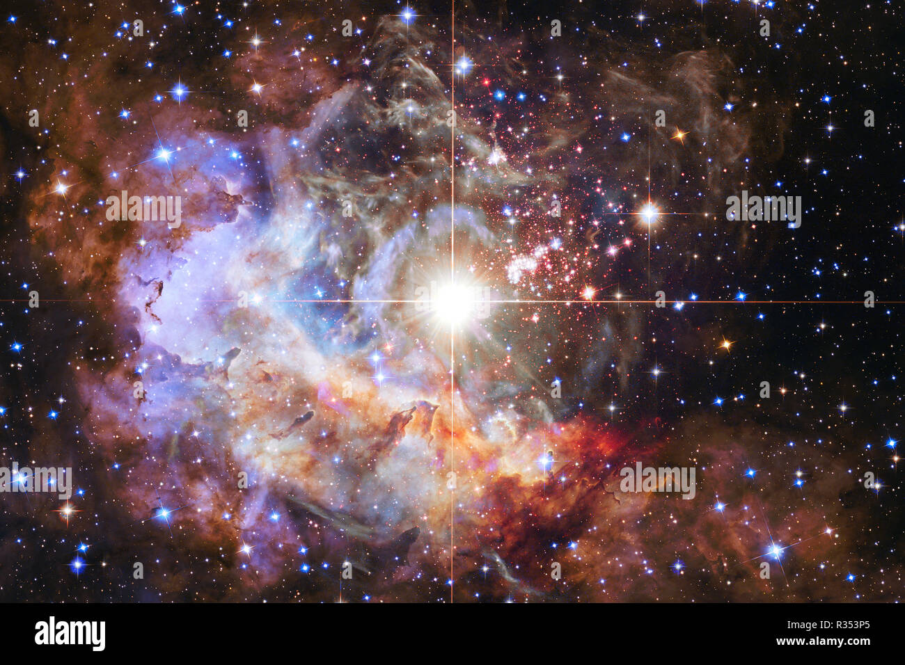 Nebulae and many stars in outer space. Elements of this image furnished ...