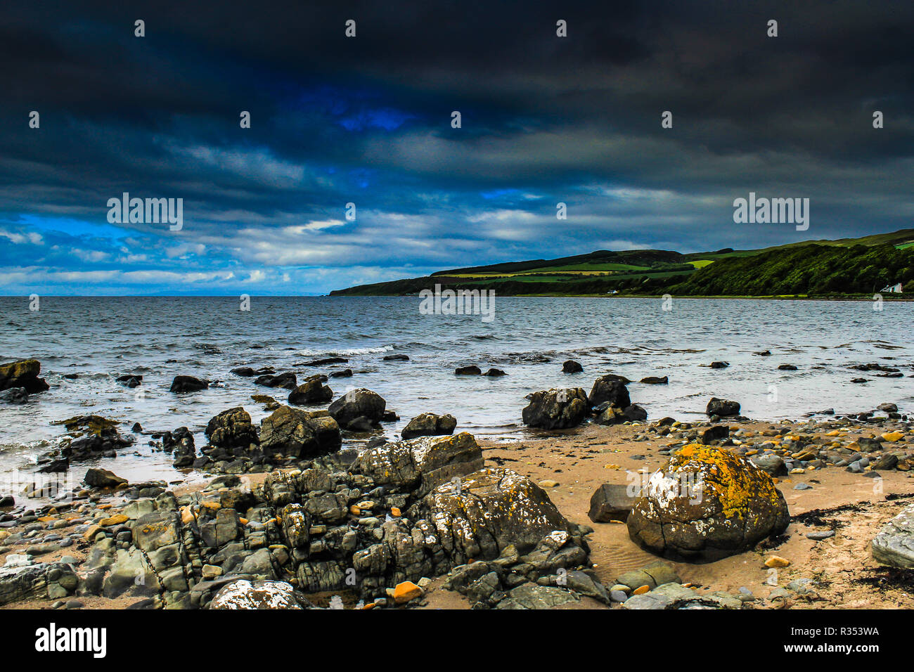 Ayrshire in scotland beach view Stock Photo - Alamy