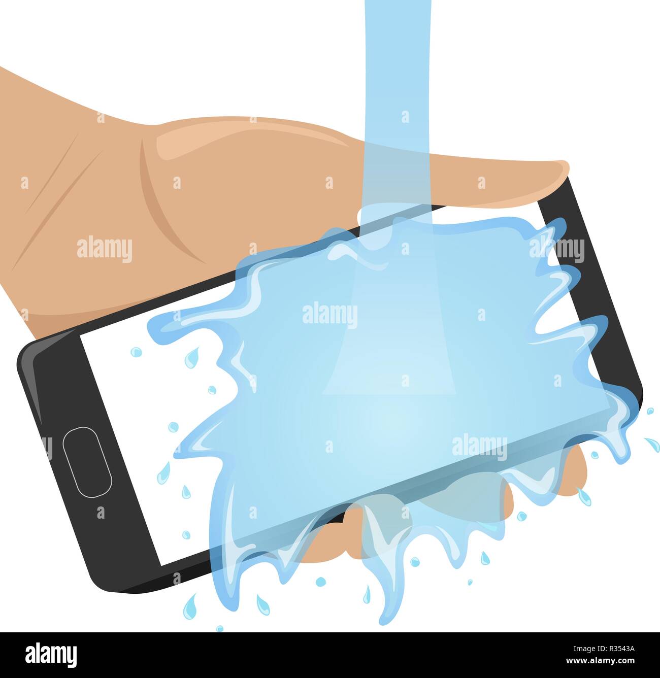 Smart phone falling in Stock Vector Images - Alamy