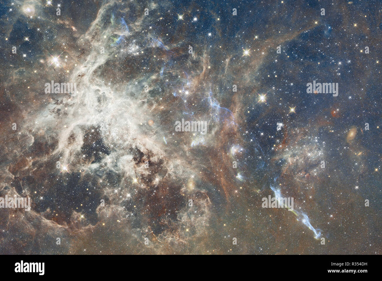 Beautiful nebula and bright stars in outer space, glowing mysterious ...