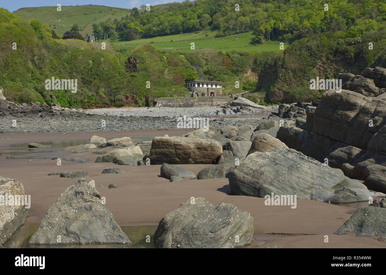 Lee Bay Beach Devon England High Resolution Stock Photography and ...