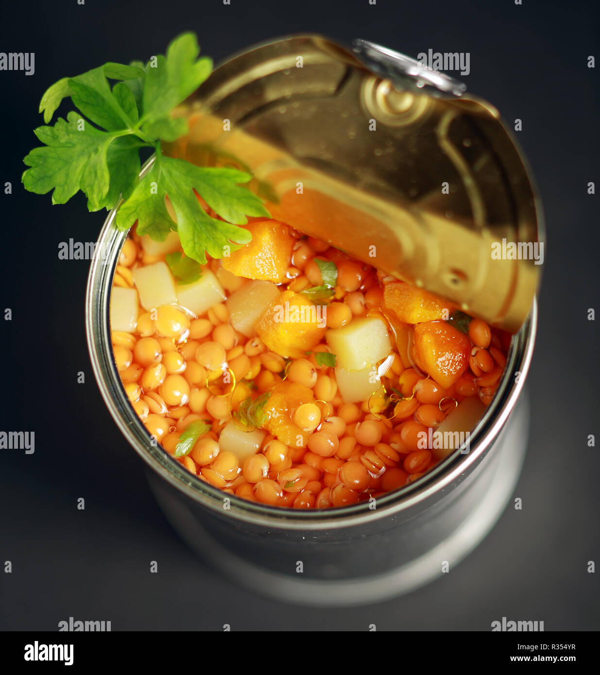 Tinned lentils hi-res stock photography and images - Alamy