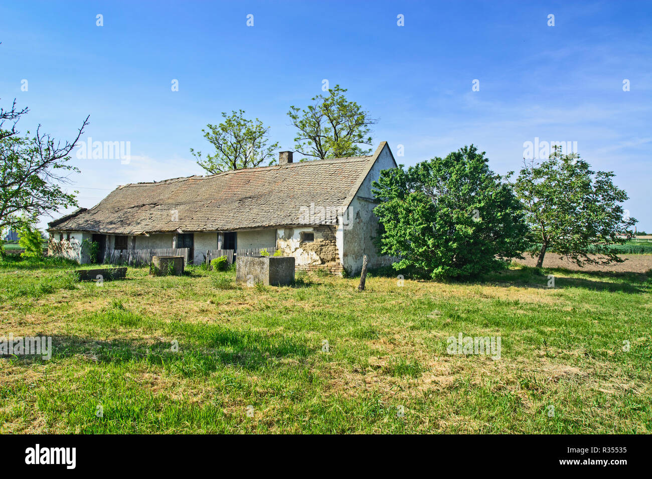 Old abandoned and ornate farm in Vojvodina Stock Photo - Alamy