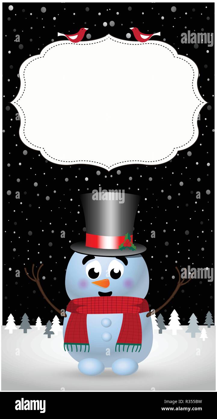 Snowman Invitation Template