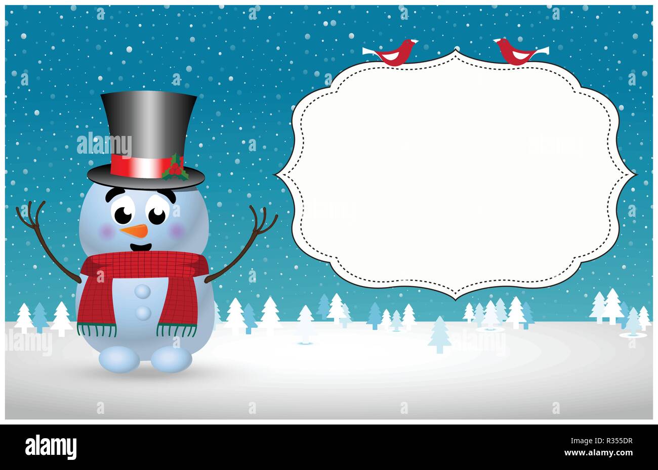 Snowman Invitation Template