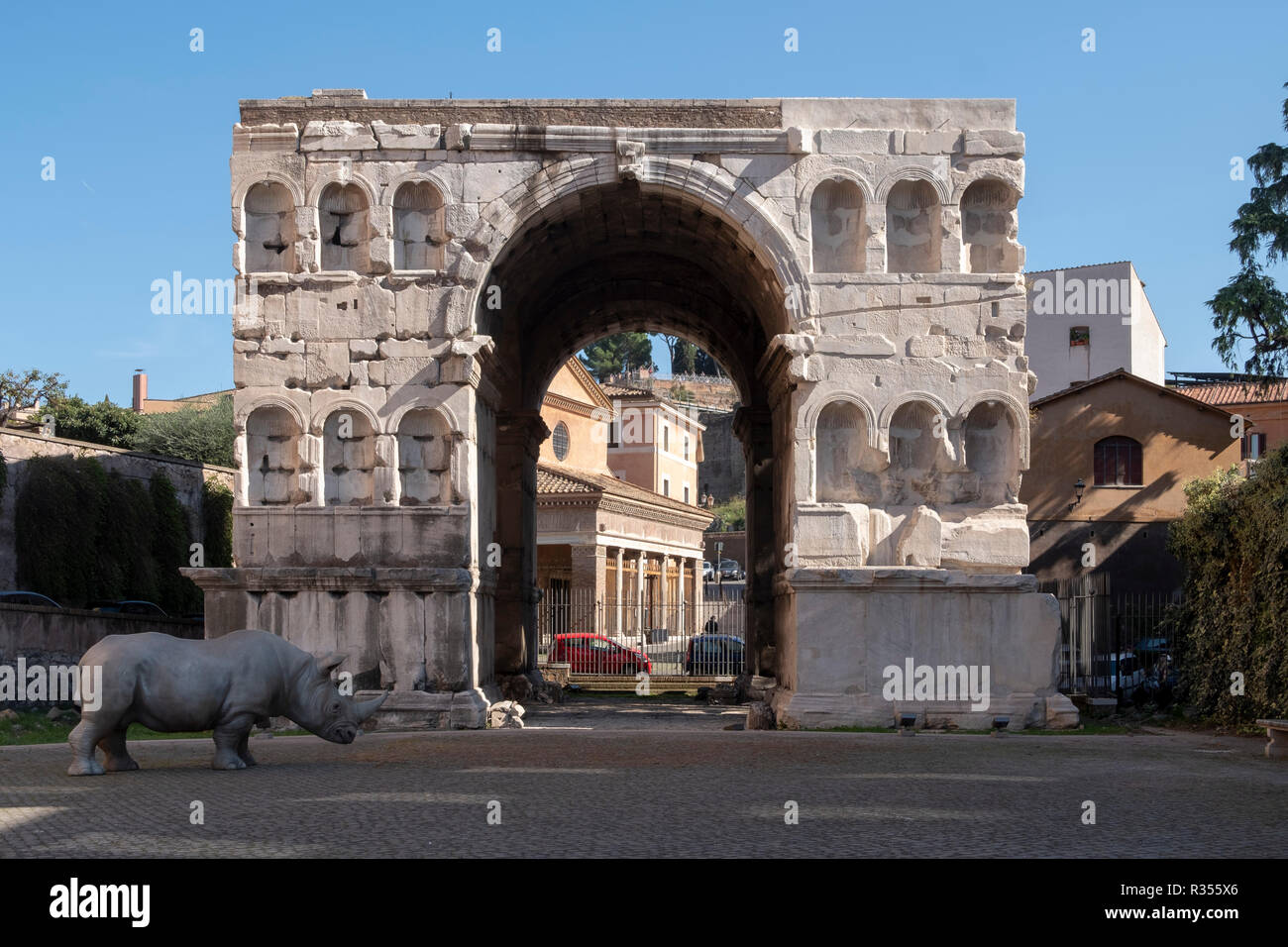 Rom, Roma, Janus-Bogen, Arco di Giano, überdachte Straßenkreuzung, 4 ...