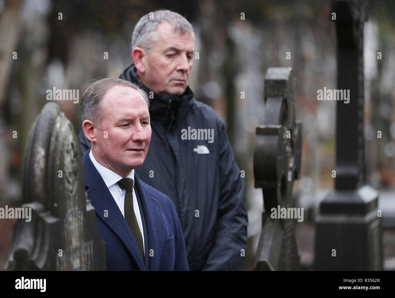 Dublin GAA manager Jim Gavin (left) at the unveiling of a monument to ...