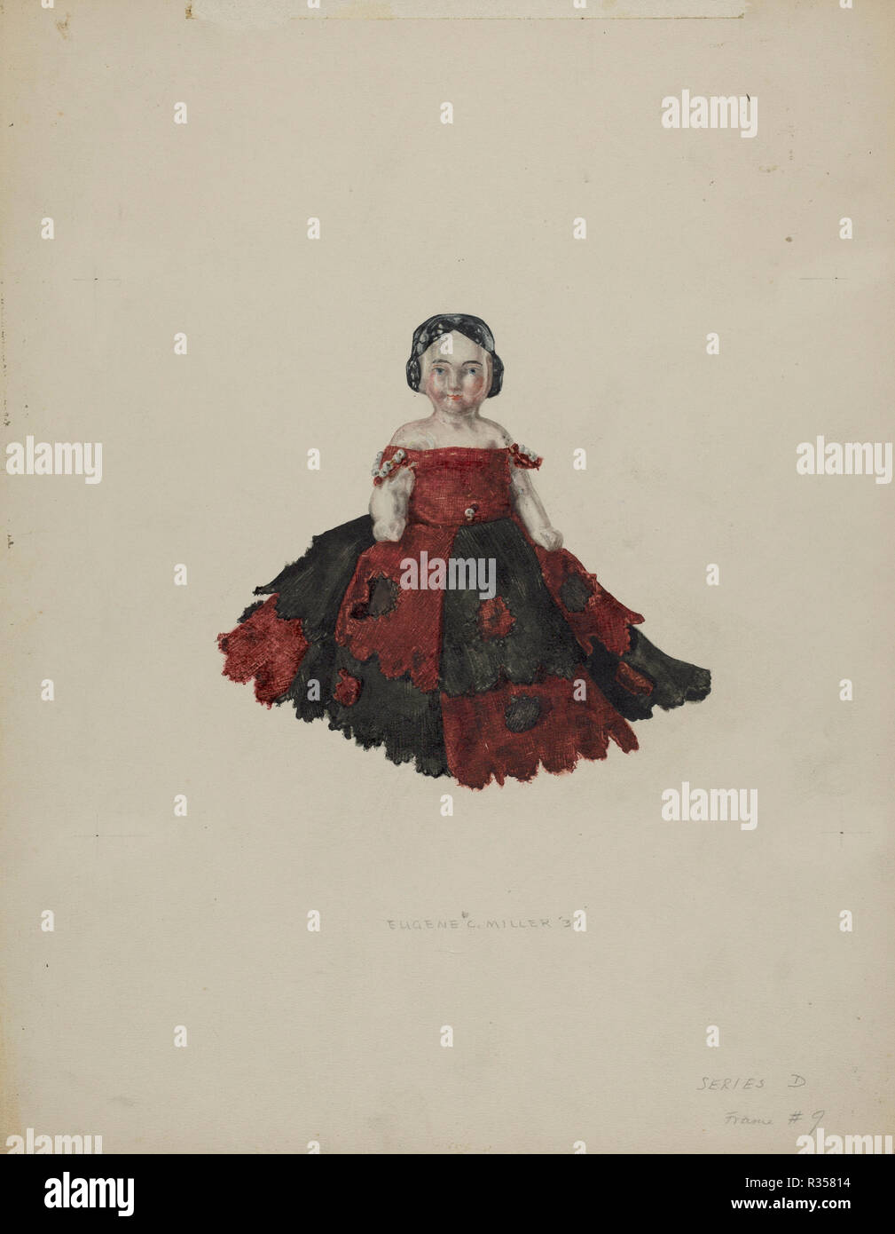 Pen Wiper Doll. Dated: c. 1937. Dimensions: overall: 35.7 x 28 cm (14 1 ...