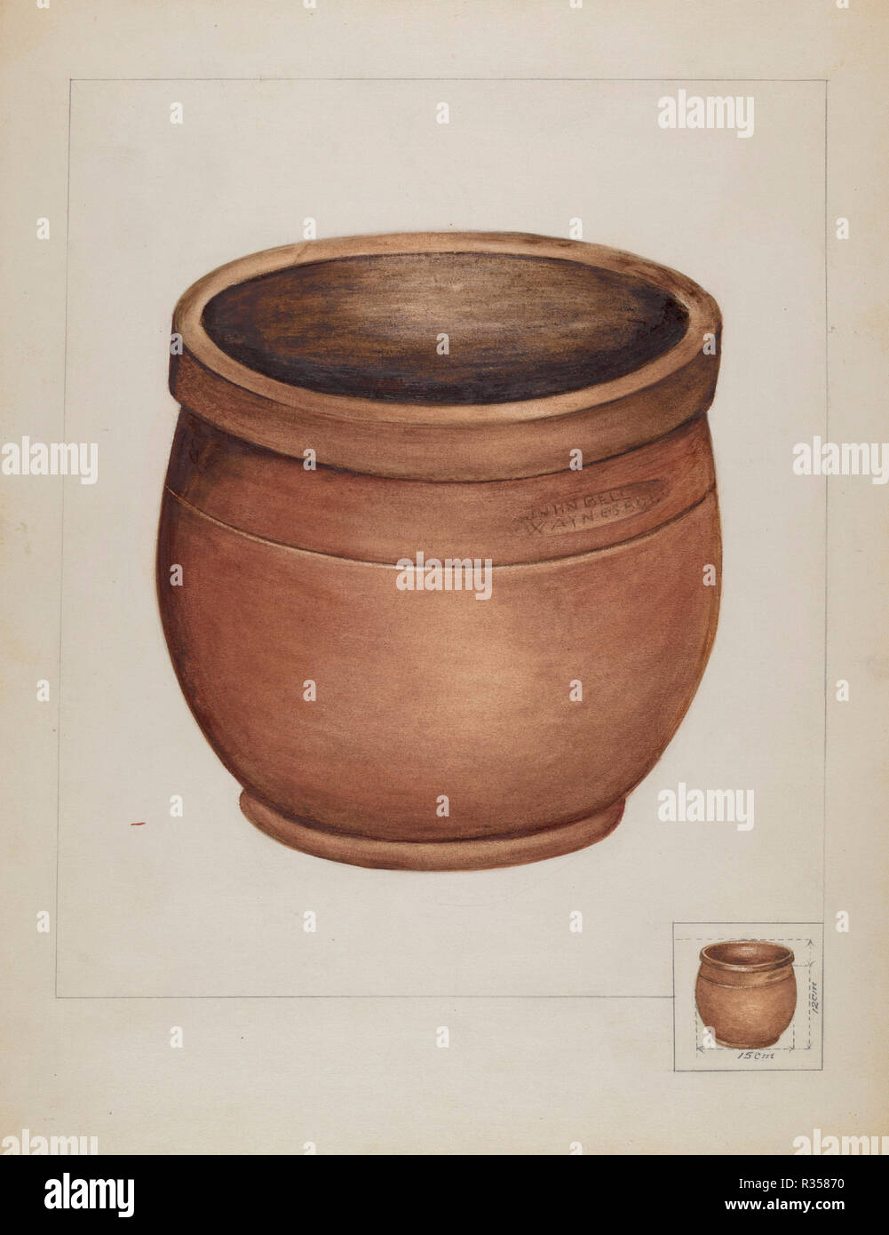 Earthenware Pot. Dated: 1936. Dimensions: overall: 29.8 x 23 cm (11 3/4 ...