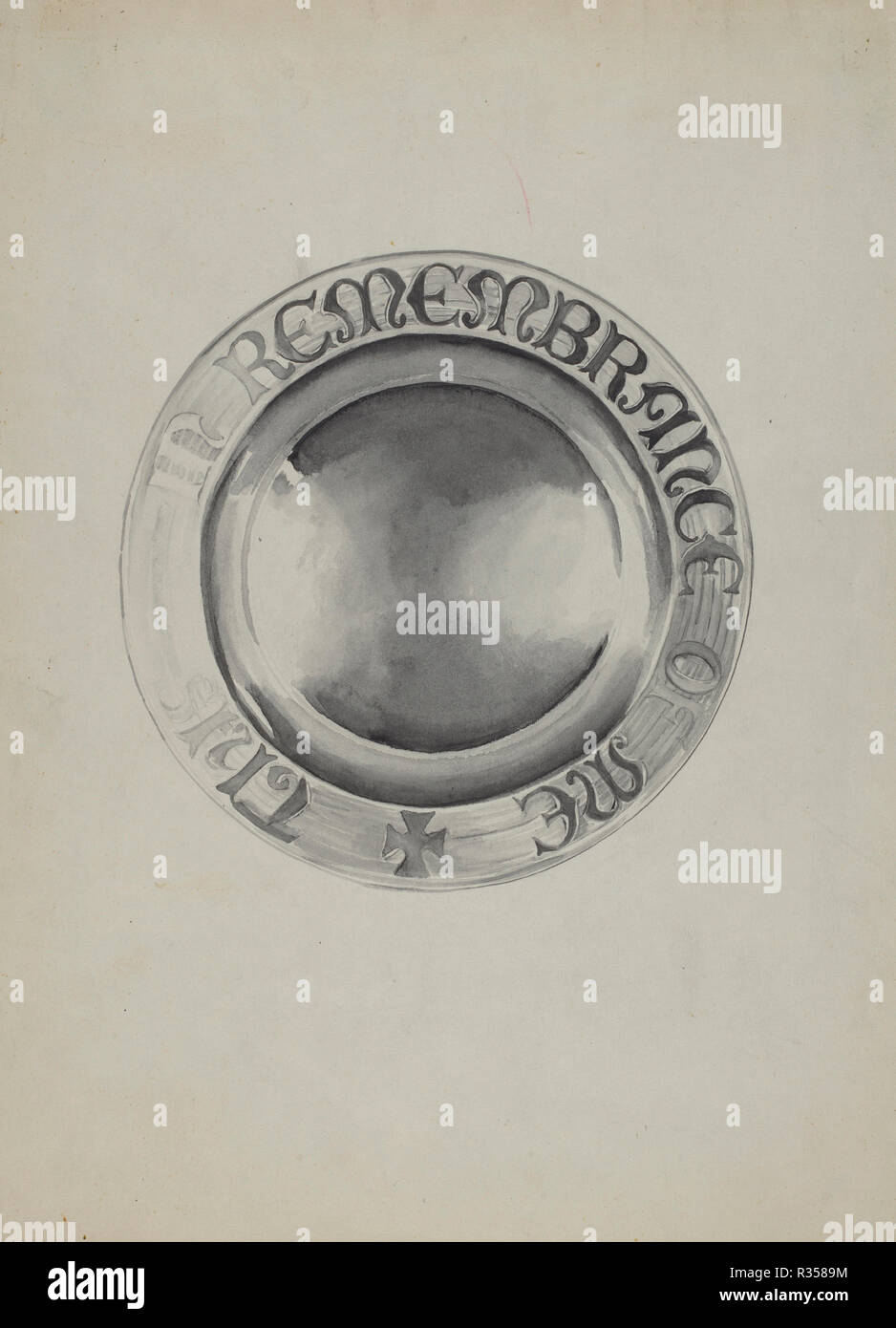 Silver Communion Plate. Dated: c. 1936. Dimensions: overall: 34.7 x 25 ...