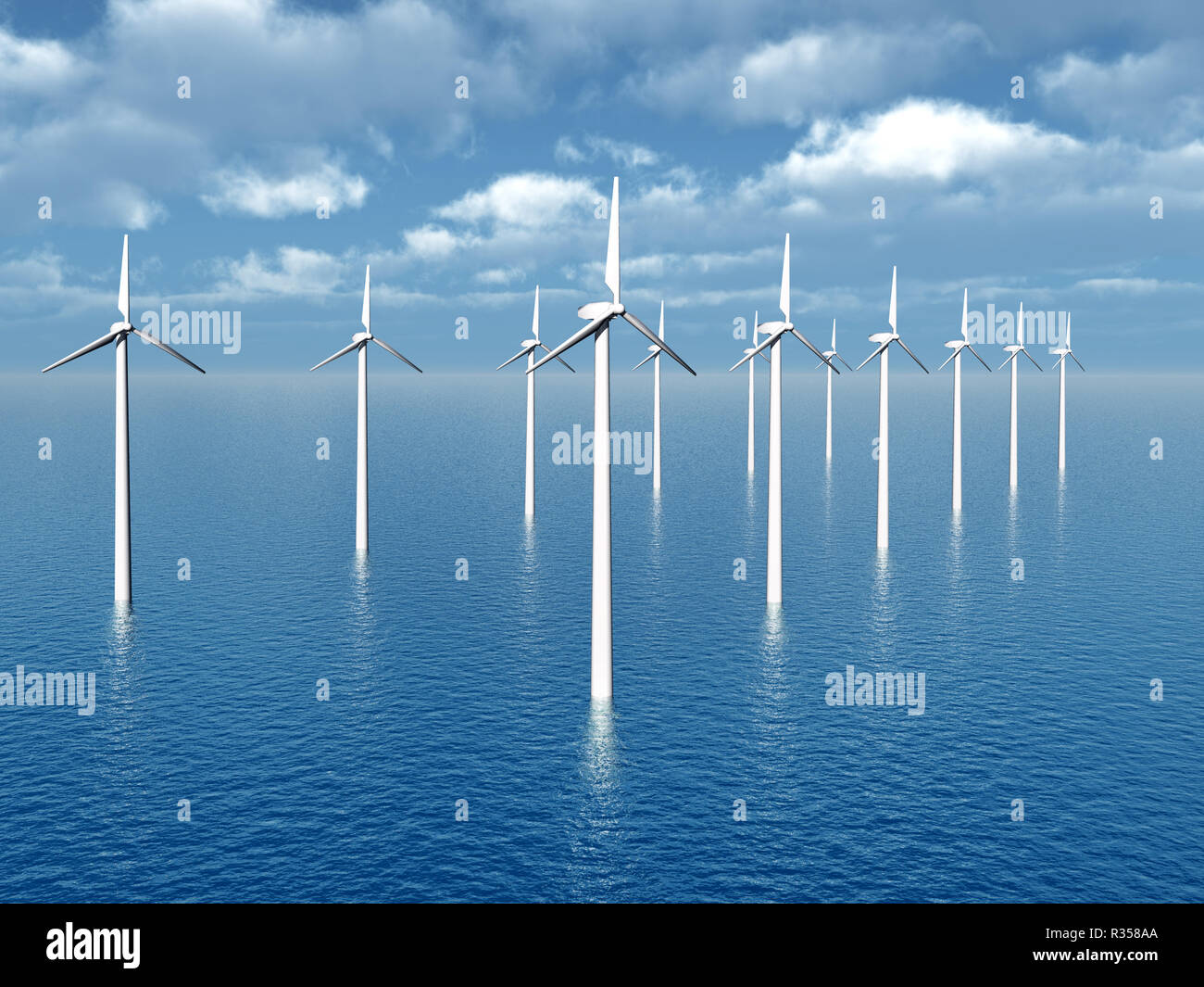 offshore wind park Stock Photo - Alamy