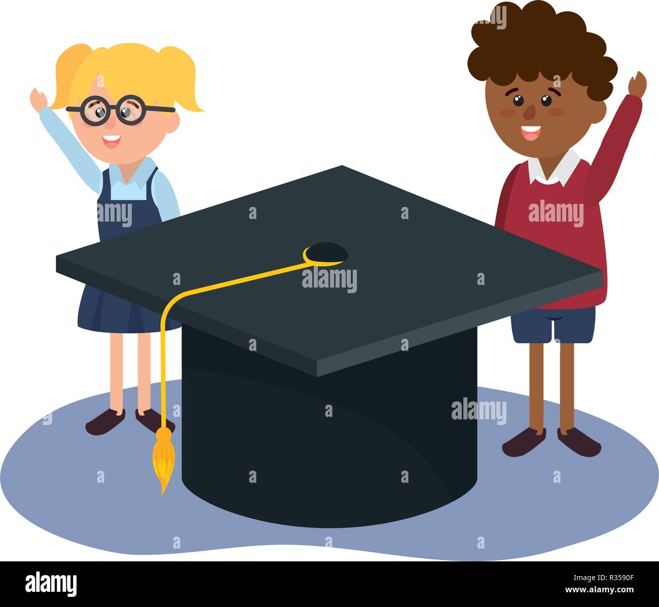 Students college classroom cap Stock Vector Images - Alamy