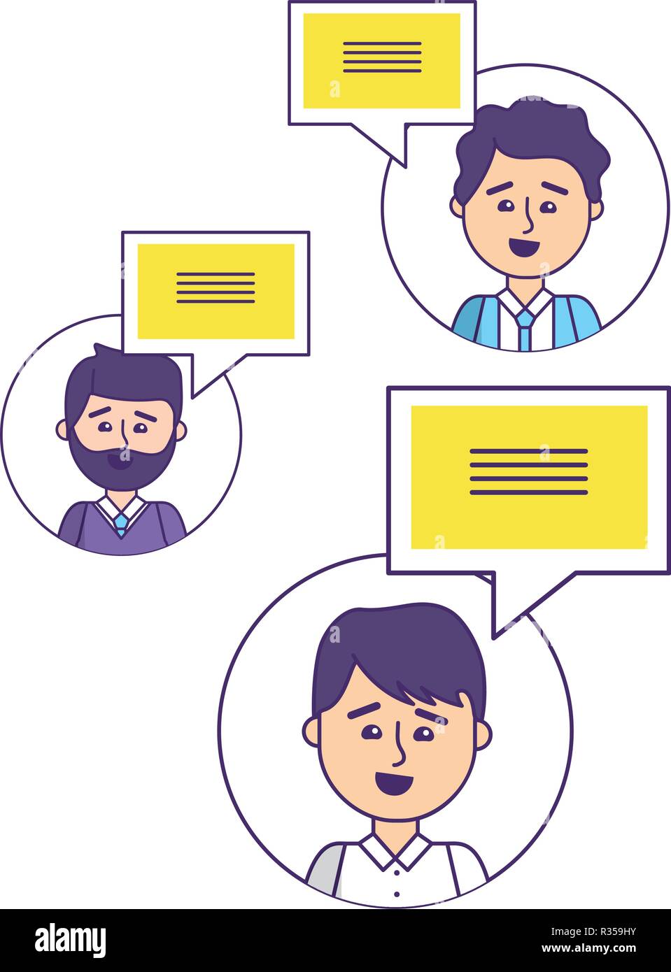 business coworkers friends chatting cartoon vector illustration graphic ...