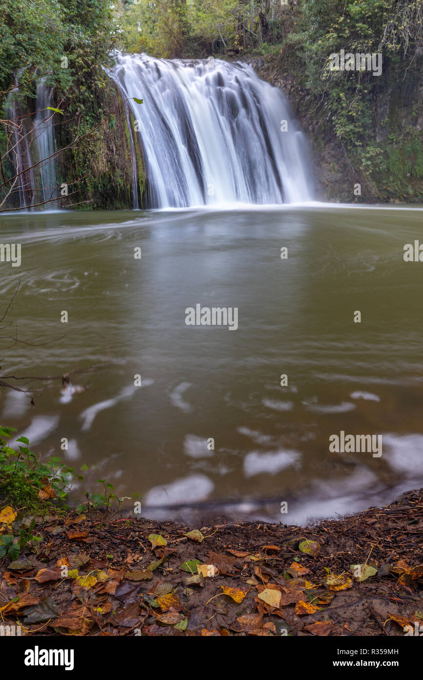 Beautiful big spanish waterfall in Catalonia Stock Photo - Alamy