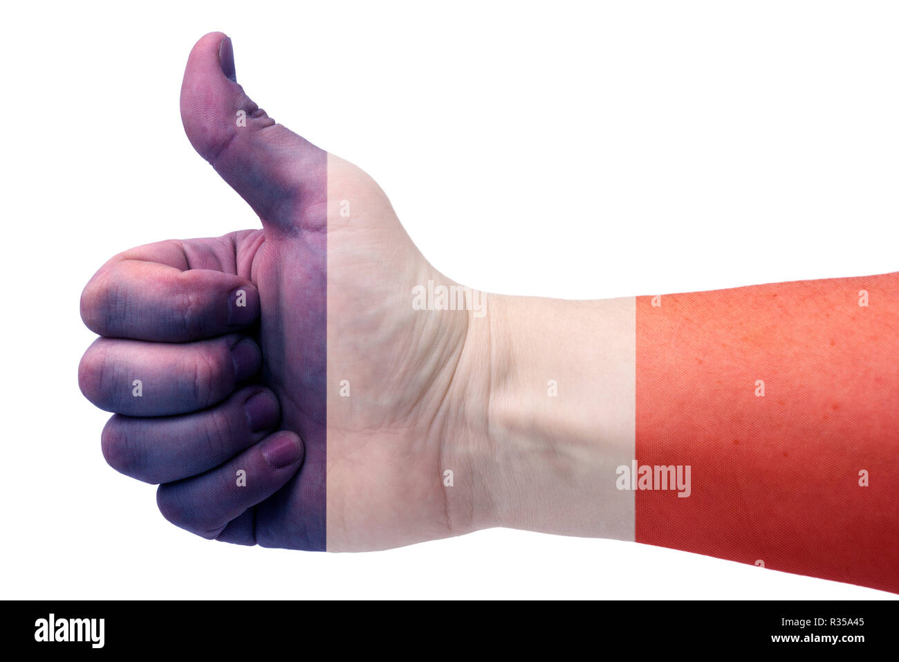 Thumbs Up For To France French High Resolution Stock Photography and ...