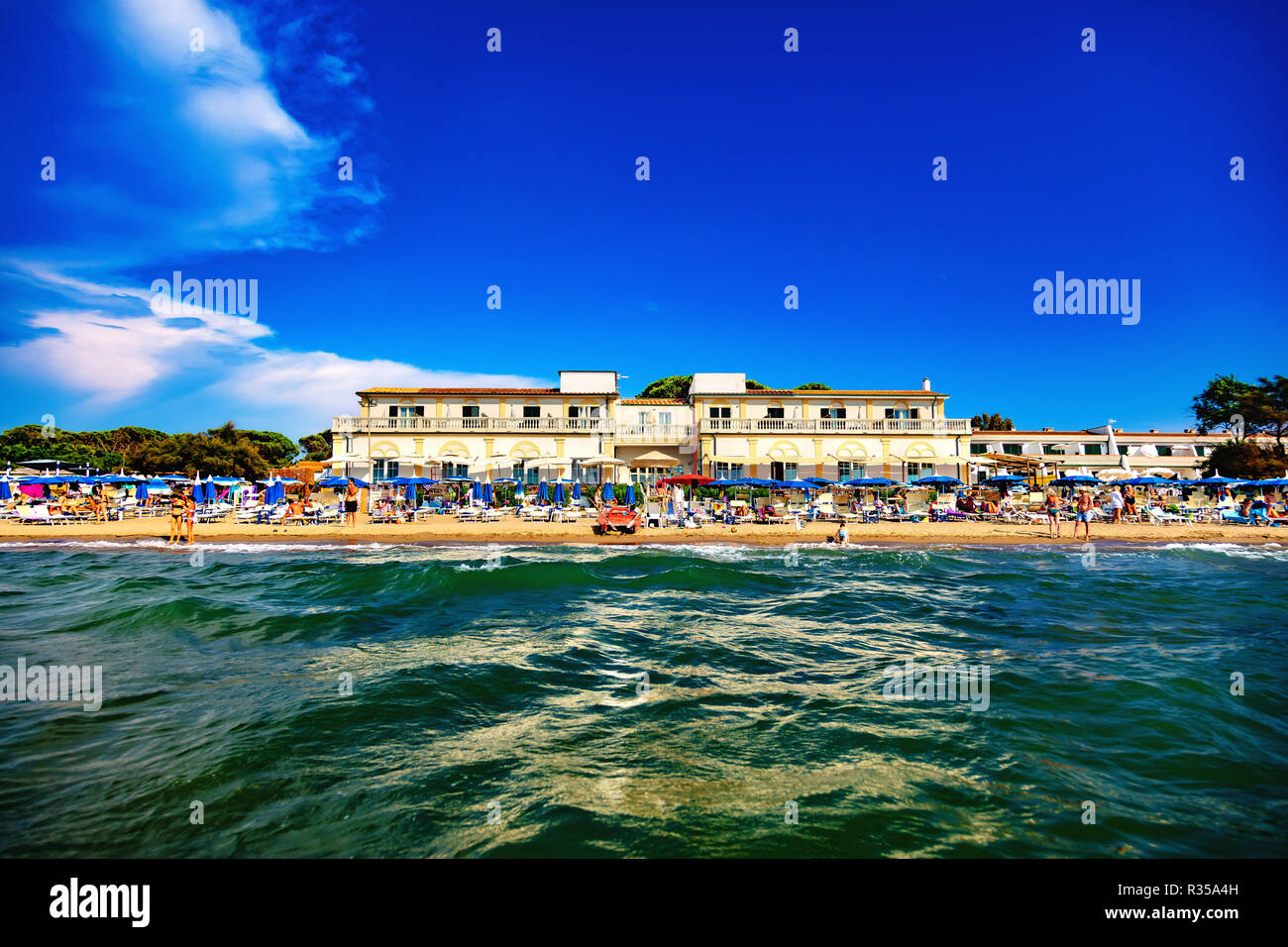 Seaside resort, Tuscany, Italy Stock Photo - Alamy