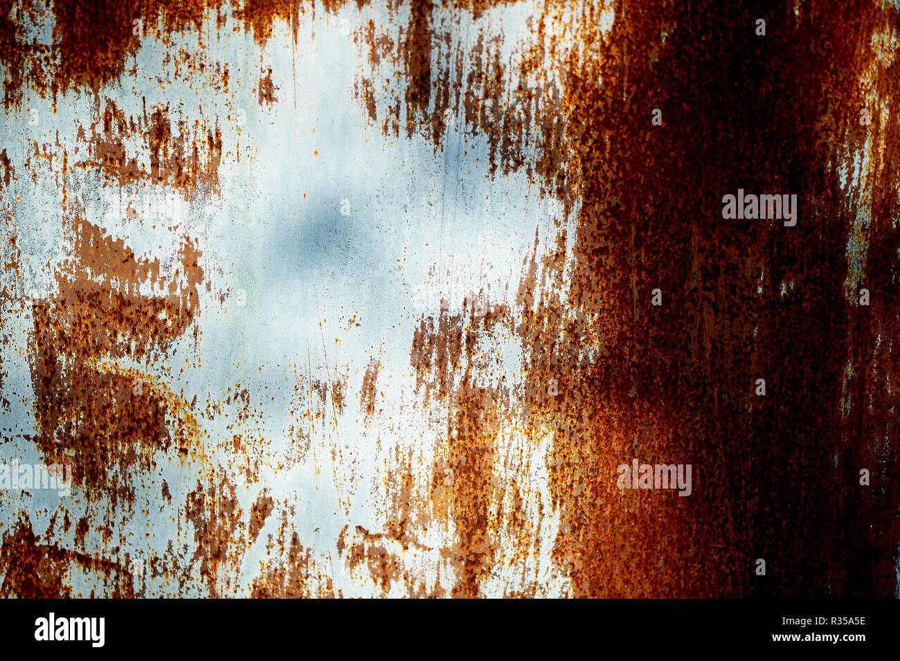 Texture rusty metal with blue paint.Closely Stock Photo - Alamy
