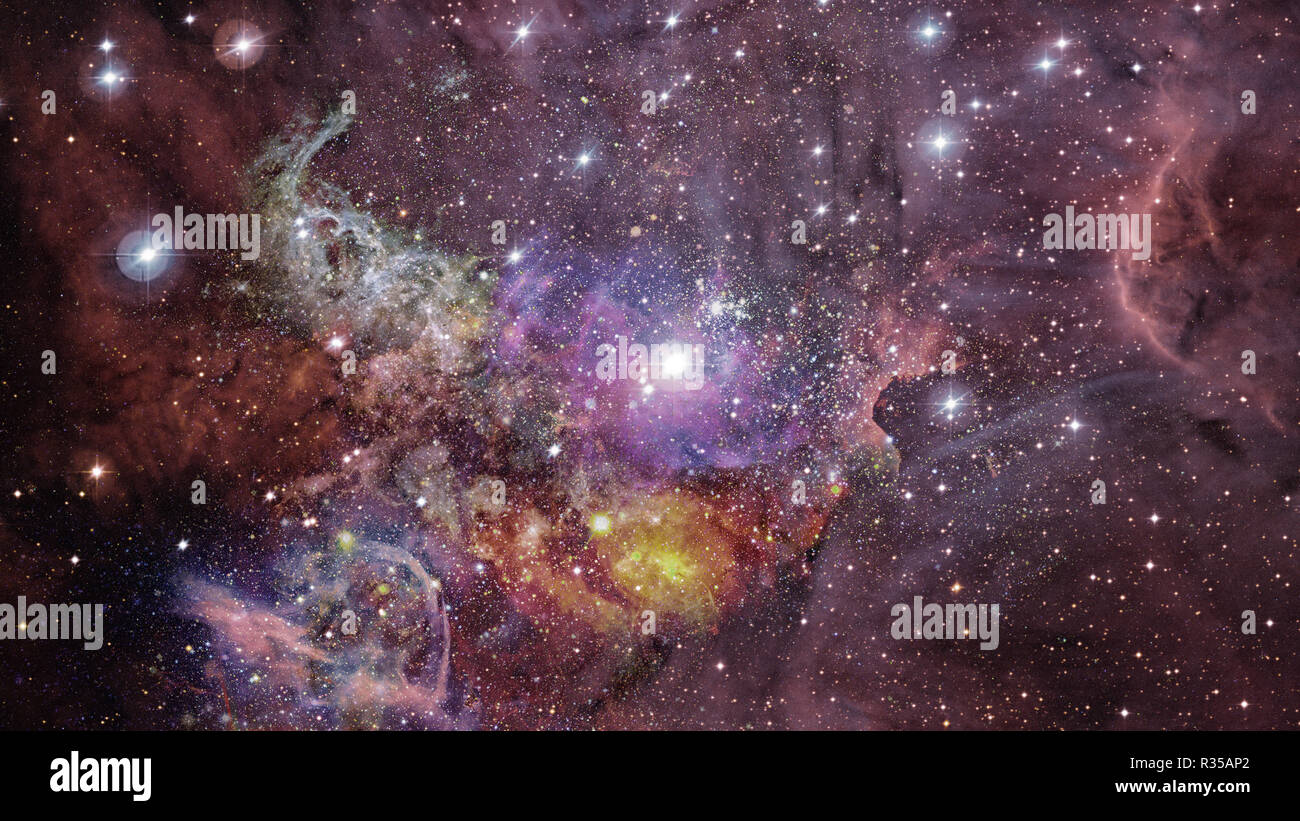 Nebula and galaxy in space. Solar system. Elements of this image ...