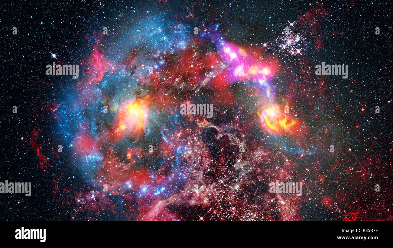 Night sky with stars and nebula. Abstract nature. Elements of this ...