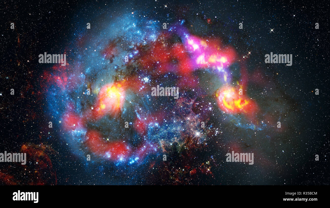 Colorful space nebula. Beauty galaxy. Elements of this image furnished ...
