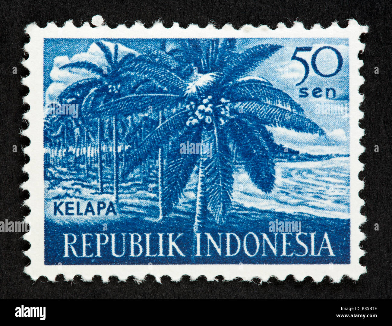 Indonesian postage stamp Stock Photo - Alamy