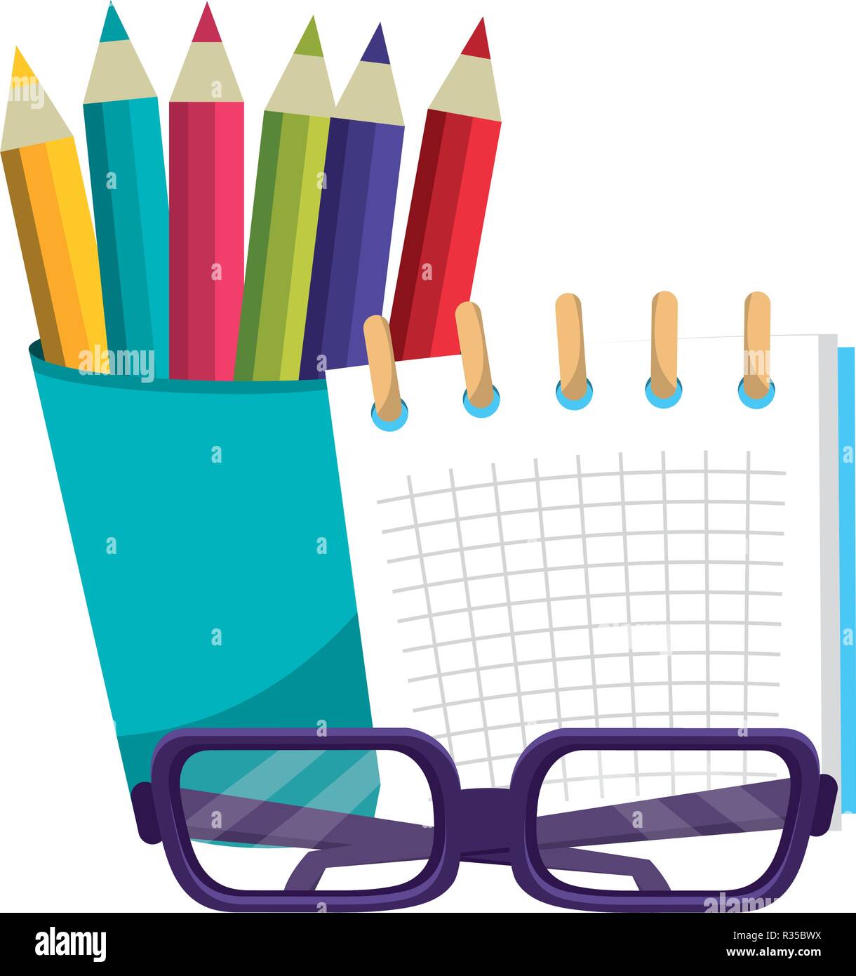 back to school tools vector illustration graphic design Stock Vector ...