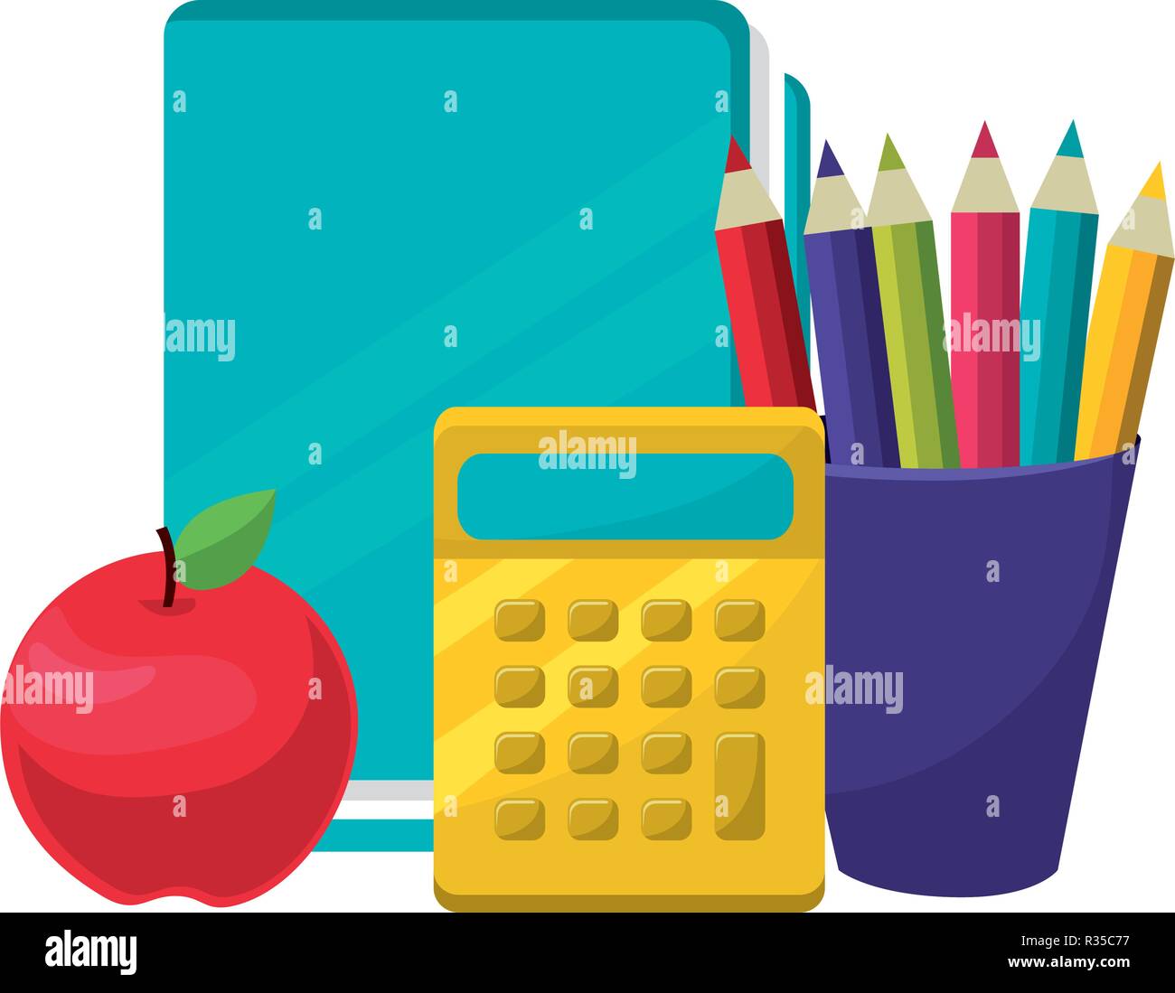 back to school tools vector illustration graphic design Stock Vector ...