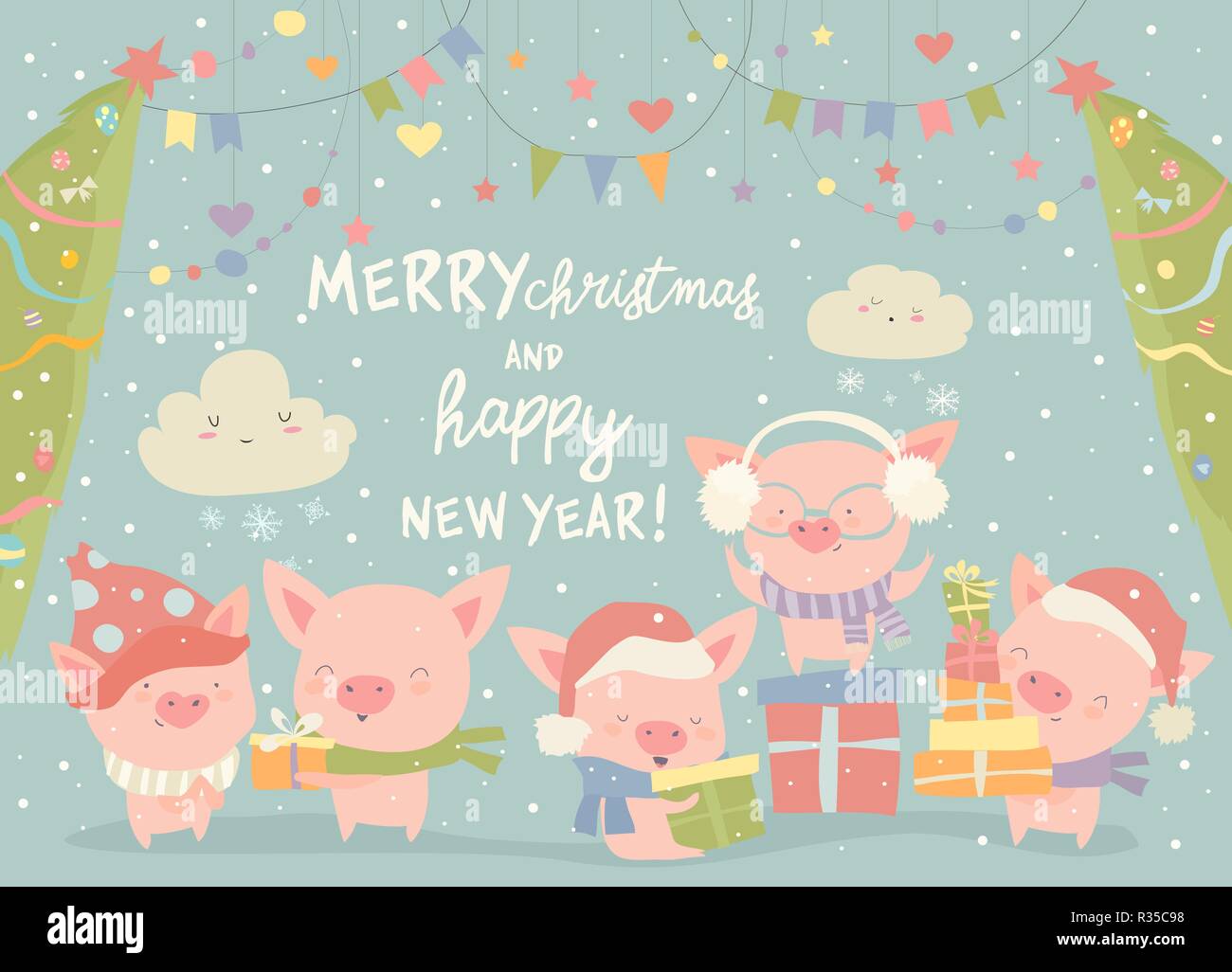 Pig cloud Stock Vector Images - Alamy