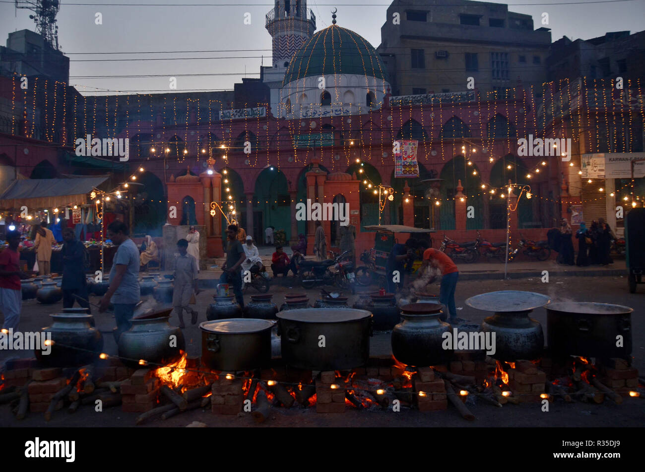 Pakistani faithful Muslims take a part of Eid Milad-un-Nabi the birth ...
