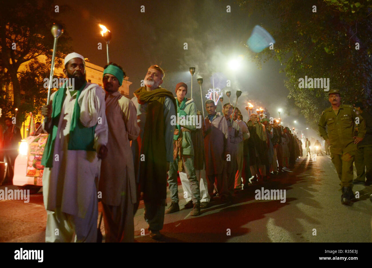 Pakistani faithful Muslims take a part of Eid Milad-un-Nabi the birth ...