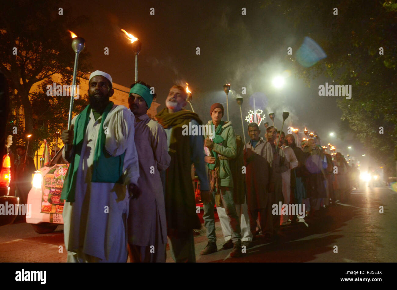 Pakistani faithful Muslims take a part of Eid Milad-un-Nabi the birth ...