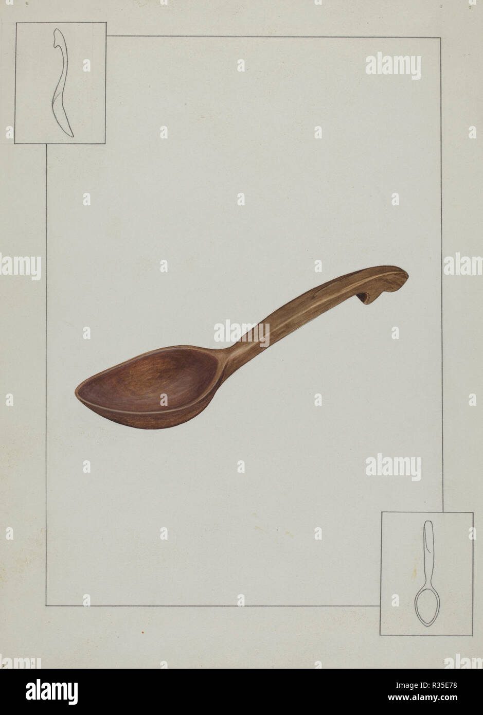 Wooden Spoon. Dated: 1935/1942. Dimensions: overall: 28 x 20.5 cm (11 x ...