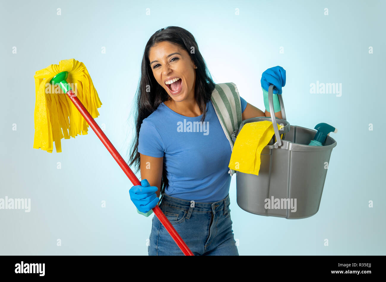 Professional cleaning woman hi-res stock photography and images - Alamy