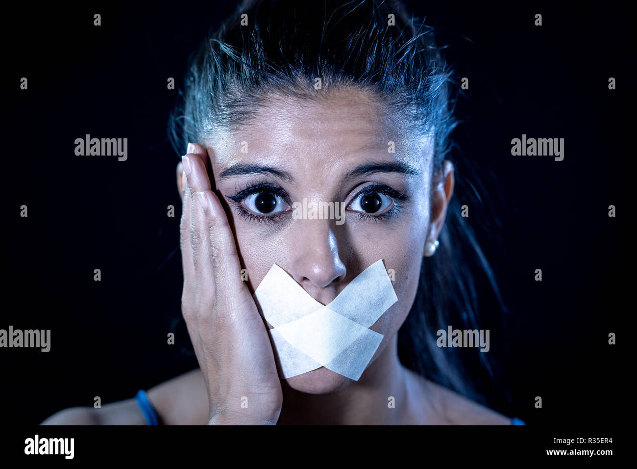 Girl Taped Mouth High Resolution Stock Photography and Images - Alamy