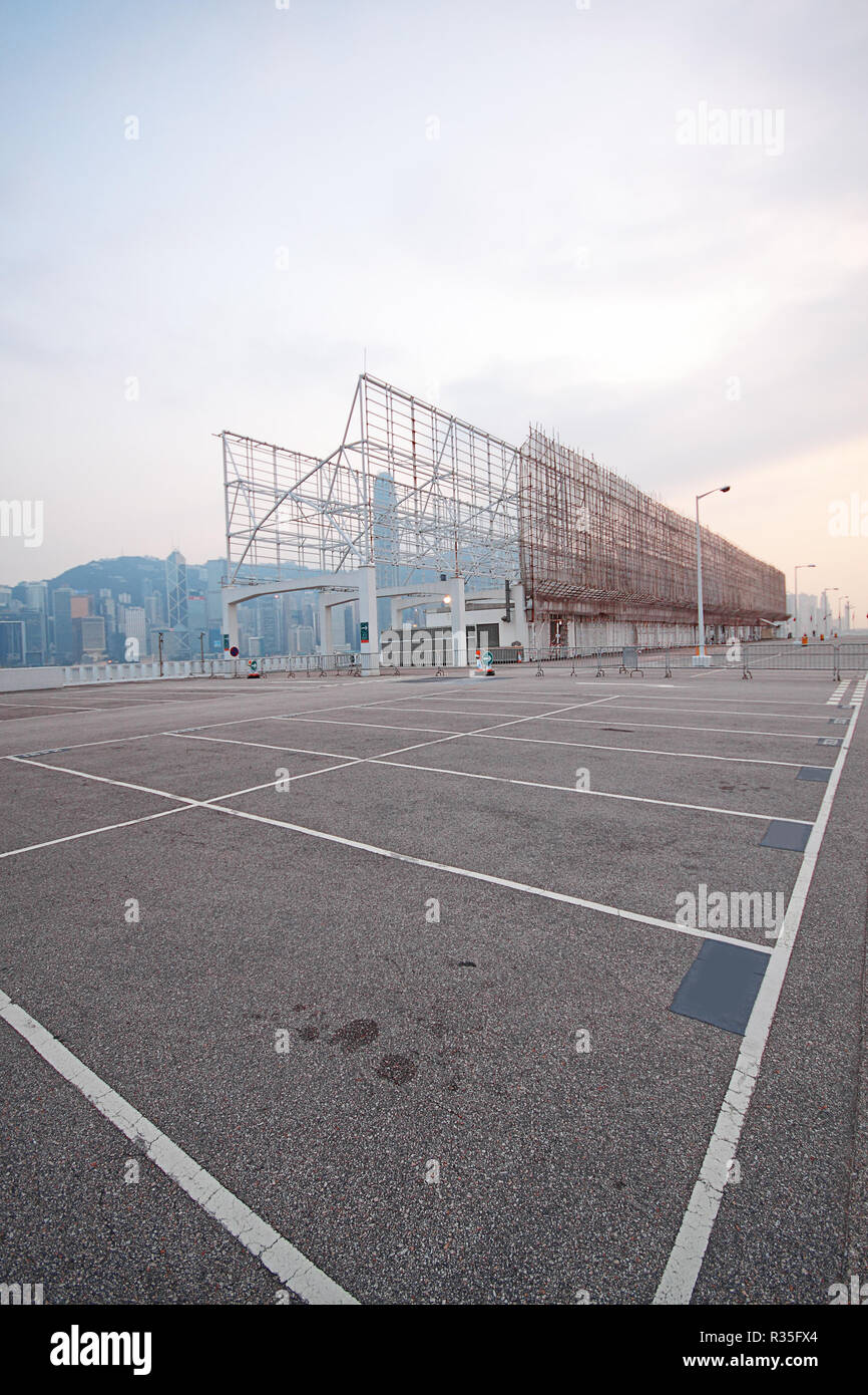 Very large carpark car park sign blue sign with blue hi-res stock ...