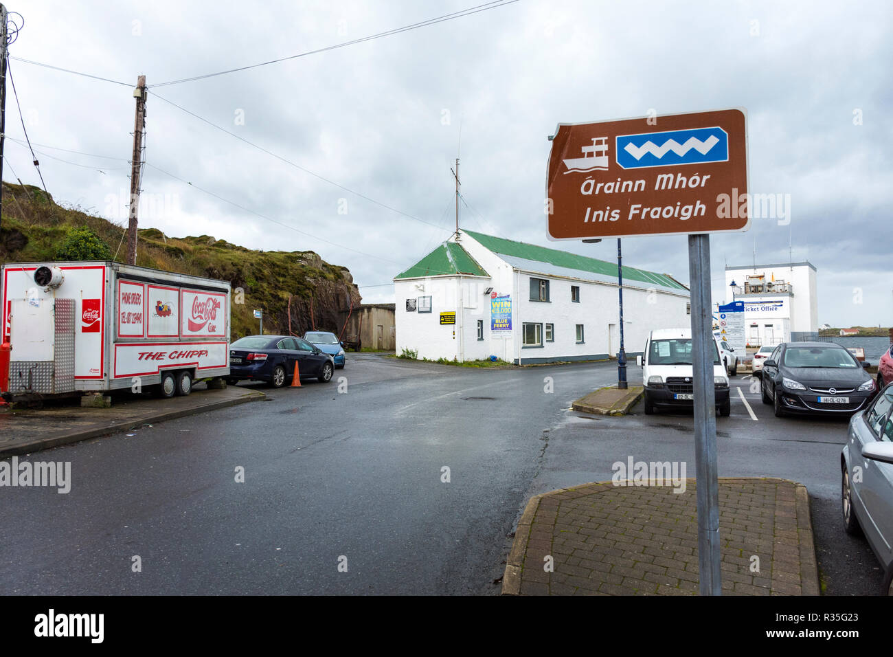 Burtonport harbour signage in County Donegal, Ireland Stock Photo - Alamy