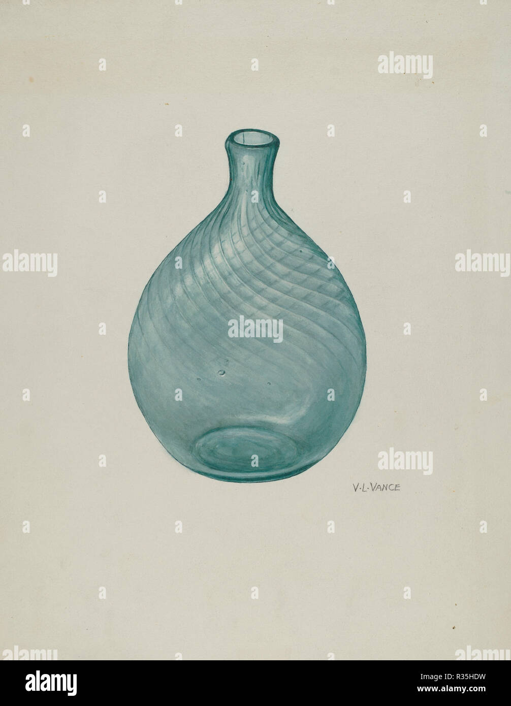 Flask. Dated: c. 1941. Dimensions: overall: 37 x 26.7 cm (14 9/16 x 10 ...