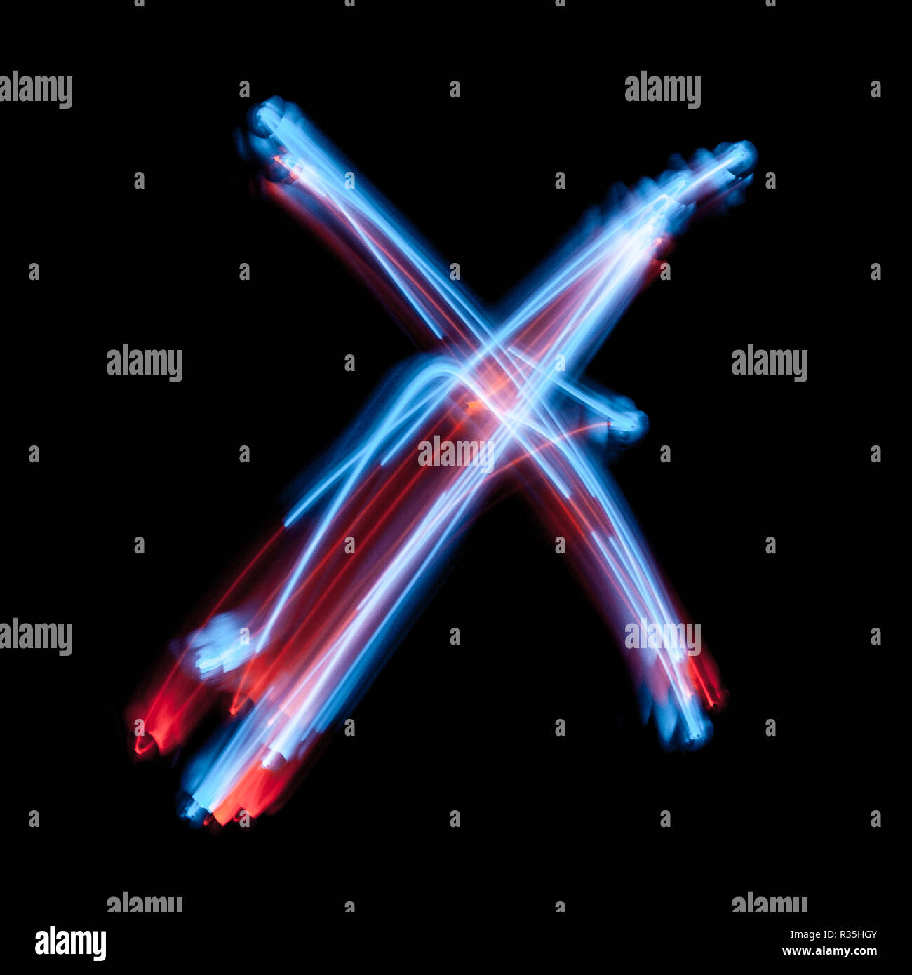 Neon Letter X High Resolution Stock Photography and Images - Alamy