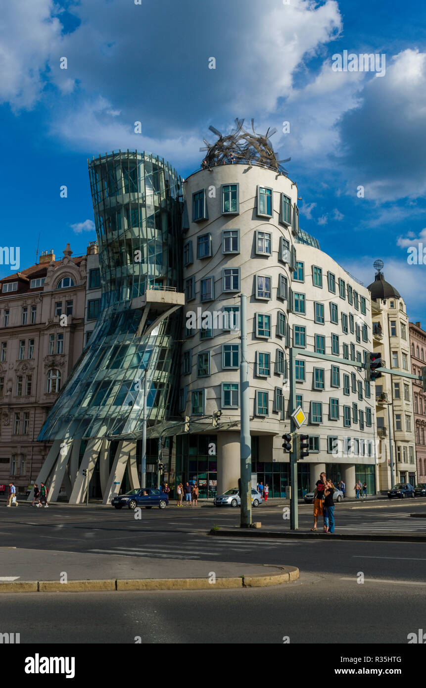 "Tančící dům", the "Dancing House", was designed by Canadian-American ...