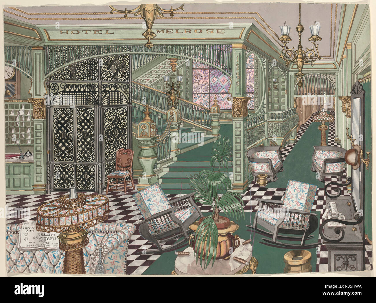 1940s hotel lobby hi-res stock photography and images - Alamy