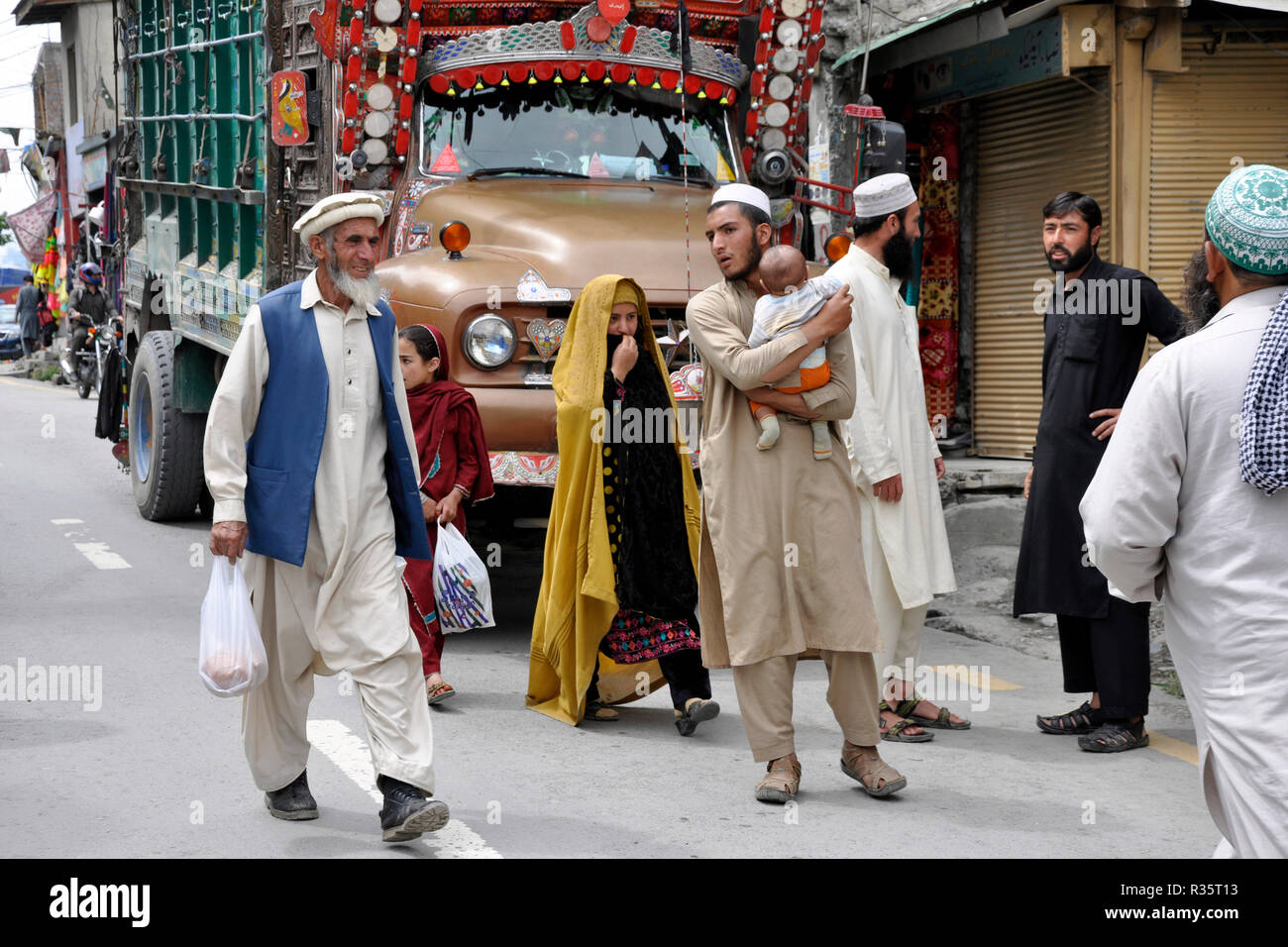 Pakistan, Chitral, old market Stock Photo - Alamy