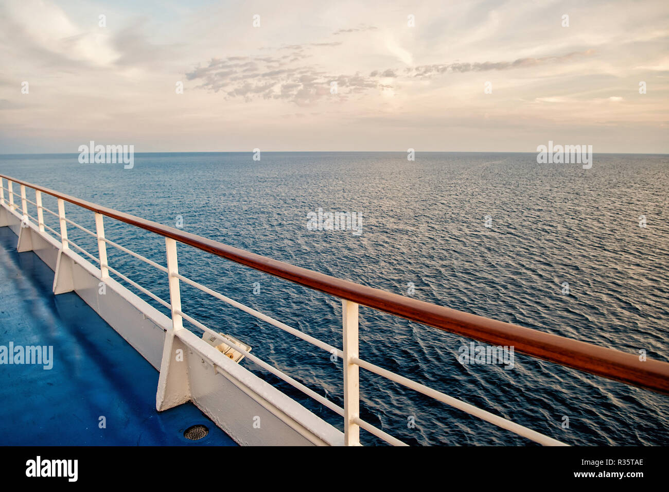 Ocean view from cruise ship at the evening Stock Photo - Alamy