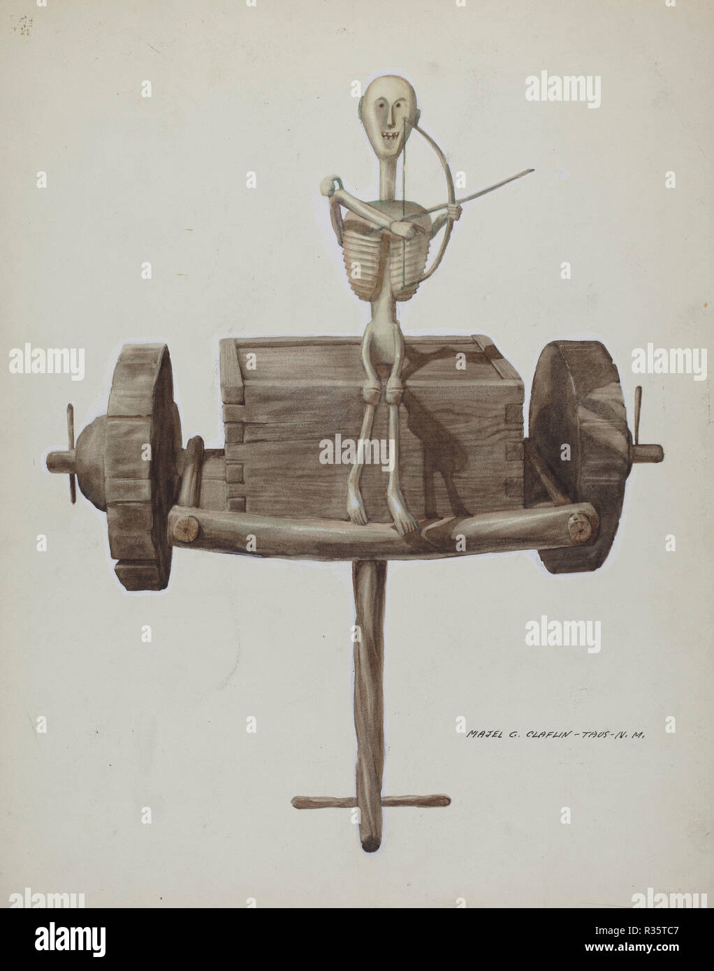 Penetente Death Cart & Death Figure. Dated: c. 1937. Dimensions ...