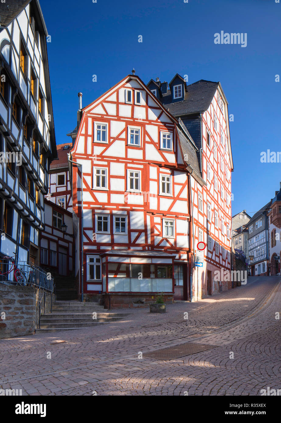 Half-timbered buildings, Marburg, Hesse, Germany Stock Photo - Alamy