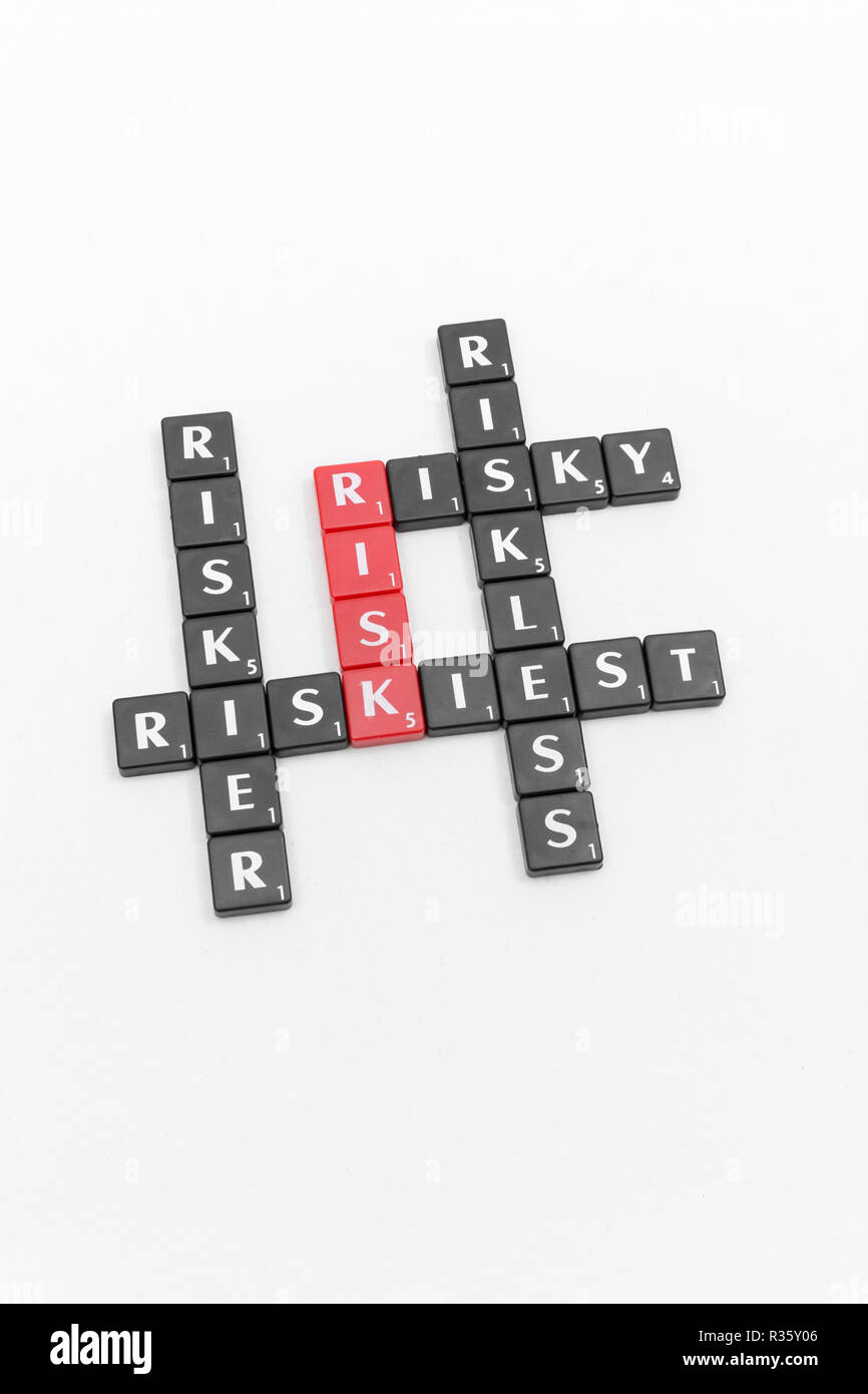 Letter tiles for RISK concept - business risk, risk assessment, risk ...