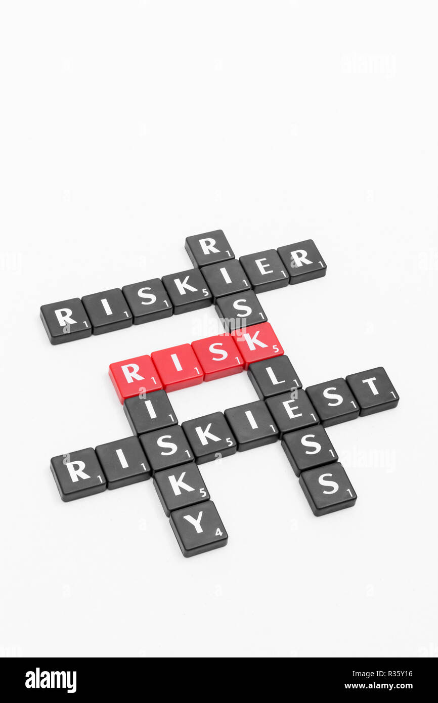 Letter tiles for RISK concept - business risk, risk assessment, risk ...