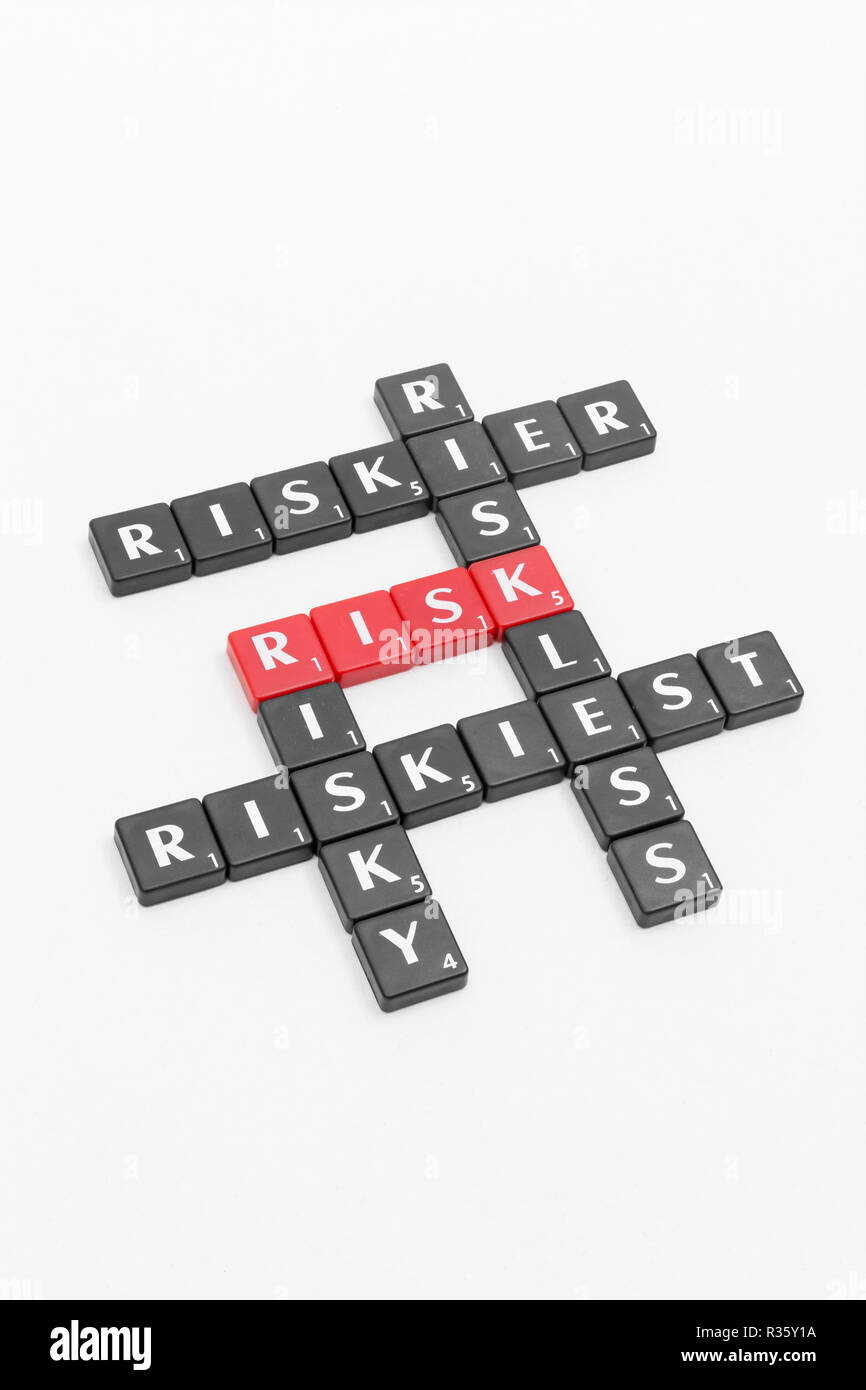 Letter tiles for RISK concept - business risk, risk assessment, risk ...