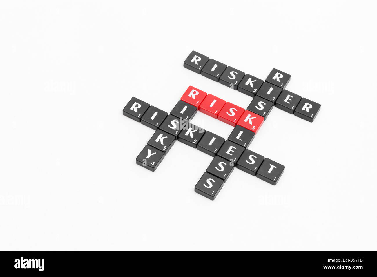 Letter tiles for RISK concept - business risk, risk assessment, risk ...
